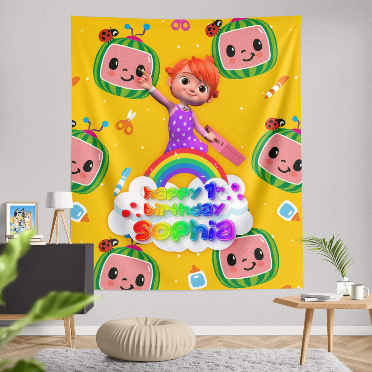 Cocomelon YoYo Birthday Banner - Personalized Backdrop